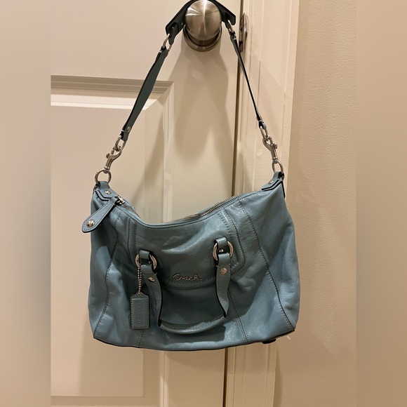 Coach | Bags | Good Used Authentic Coach Ashley Robins Egg Blue Satchal ...